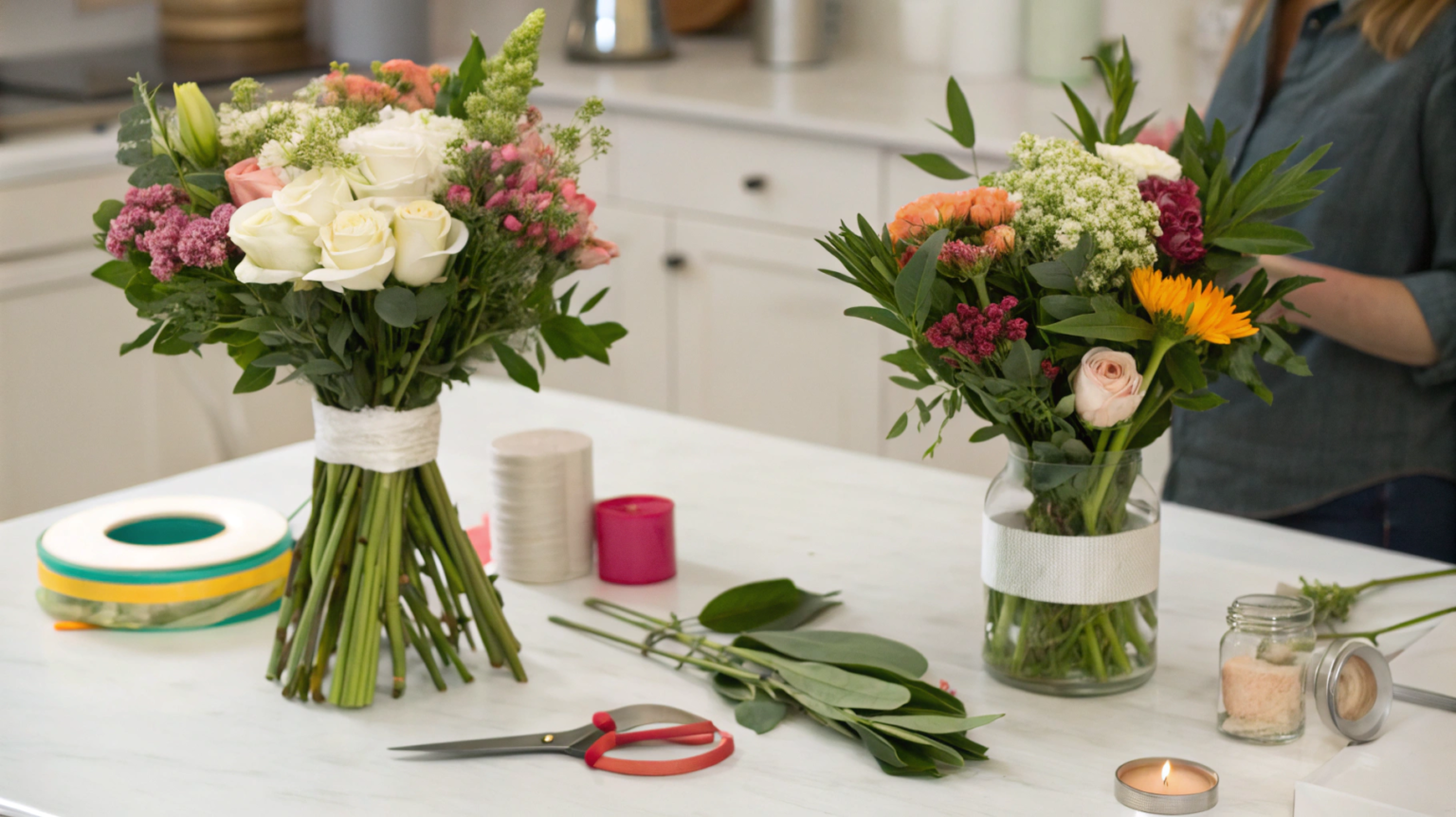 The 10-Minute Simple Flower Arrangement Hack Using Grocery Store ...