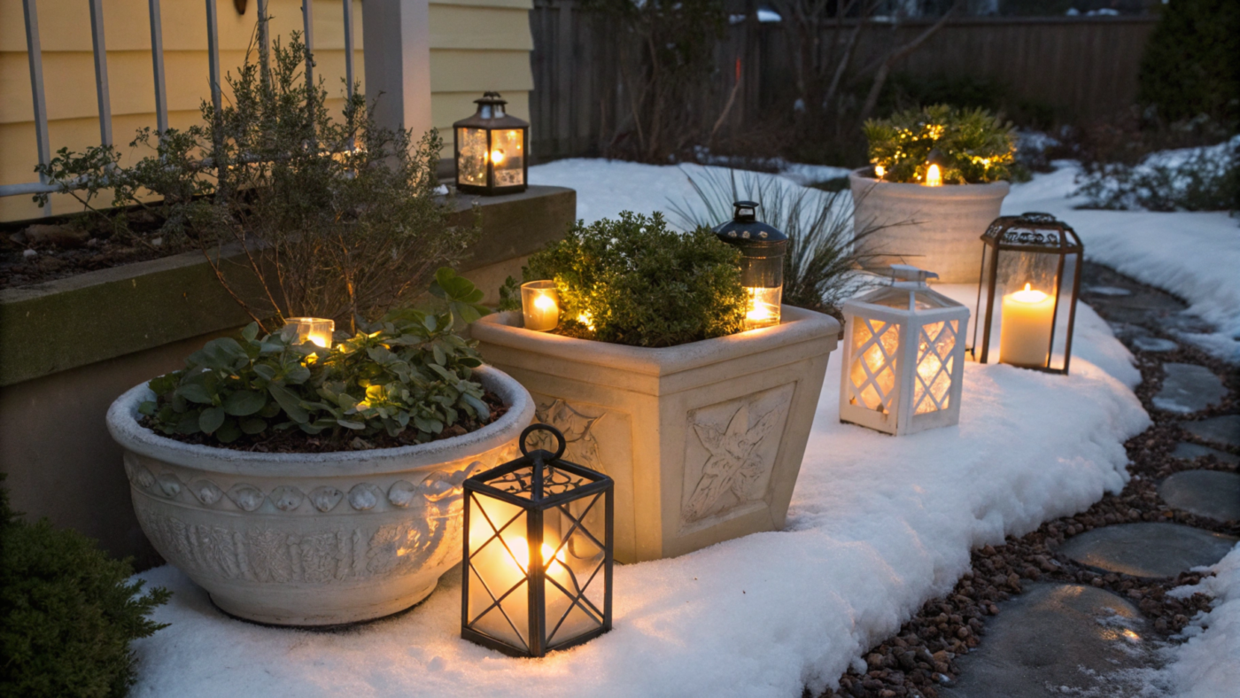 8 Cozy Winter Garden Ideas. Outdoor flowers, holiday decor and DIY ...