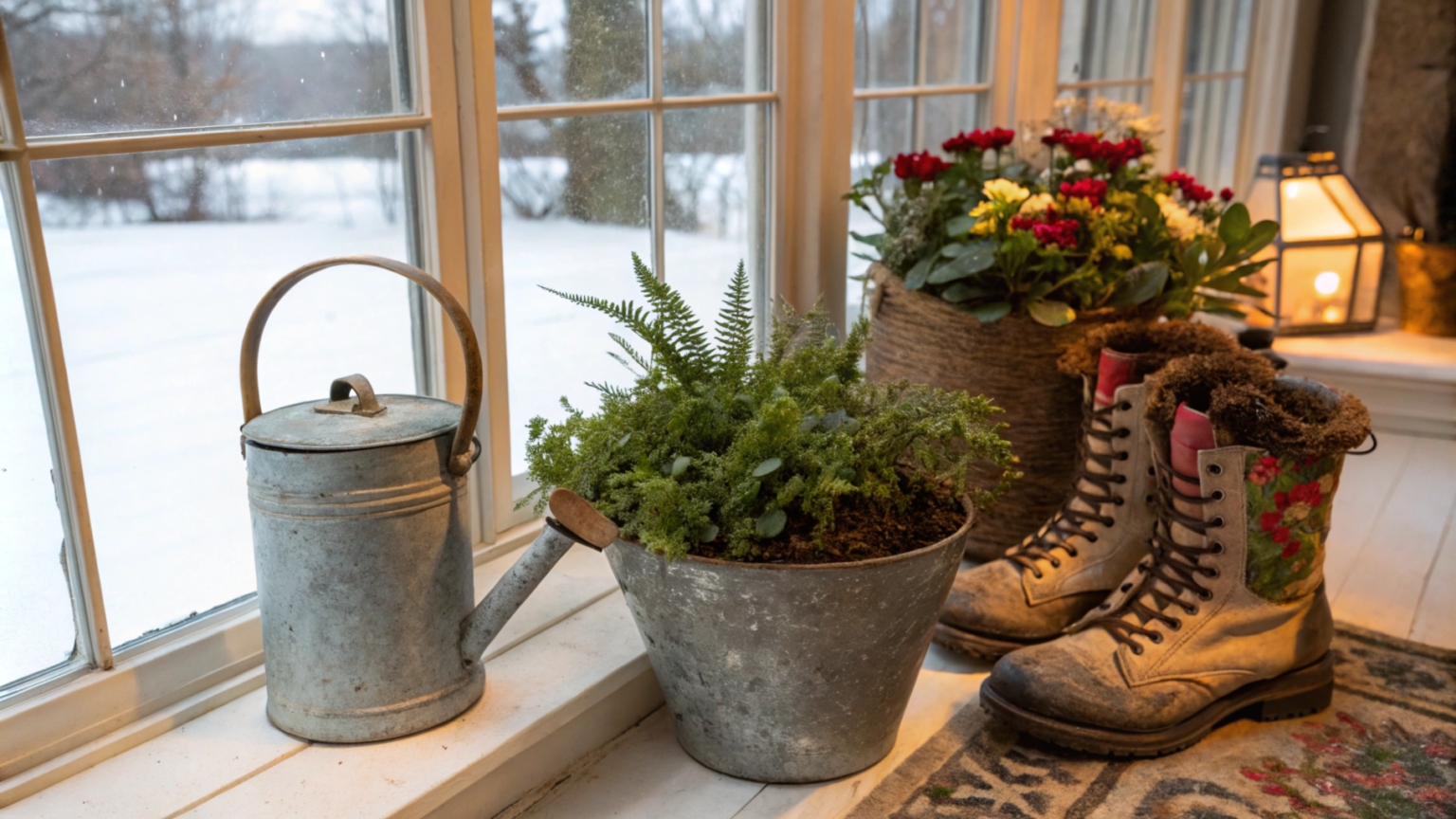 8 Cozy Winter Garden Ideas. Outdoor flowers, holiday decor and DIY ...