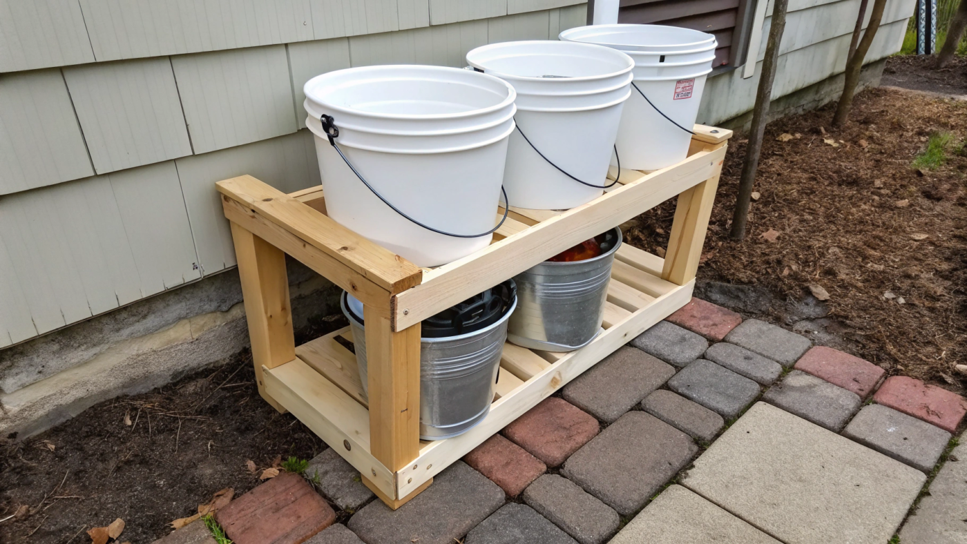 10 Practical Bucket Gardening Stand Plans (For 5-Gallon & More) 2025 ...