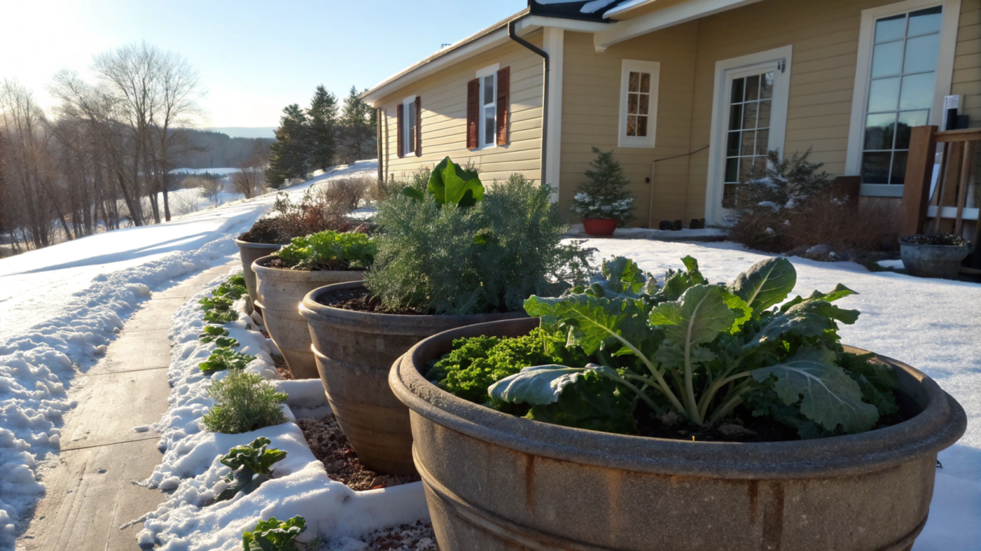 Container gardens for winter. Growing crops during the cold season 2025 ...