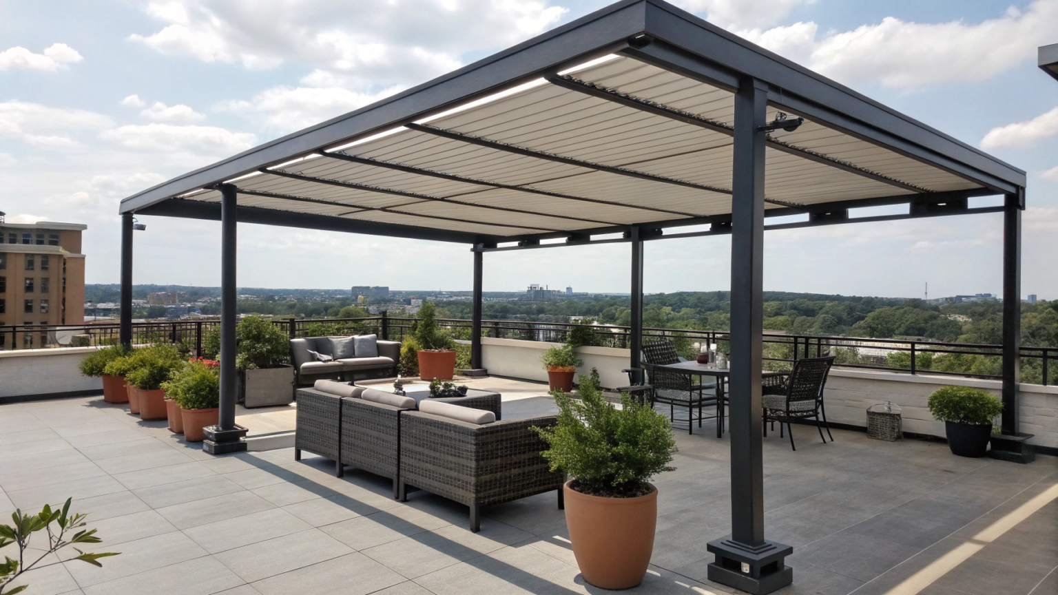 Stylish Covered Pergola Ideas for Rooftop Terraces, Home Extensions ...