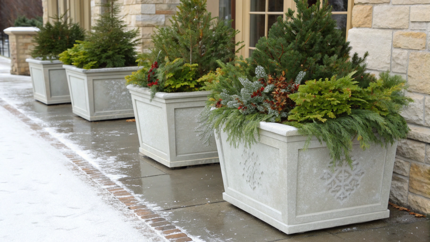 10 Outdoor Winter Planter Box Ideas for Cold-Weather Porches 2025 ...